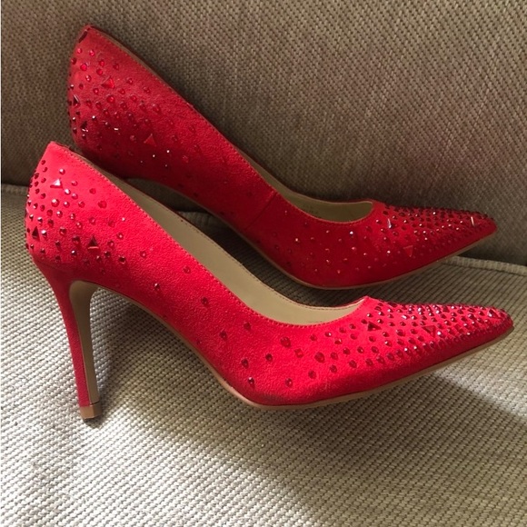 Marc Fisher | Shoes | New Mark Fisher Sparkly Red Heels | Poshmark